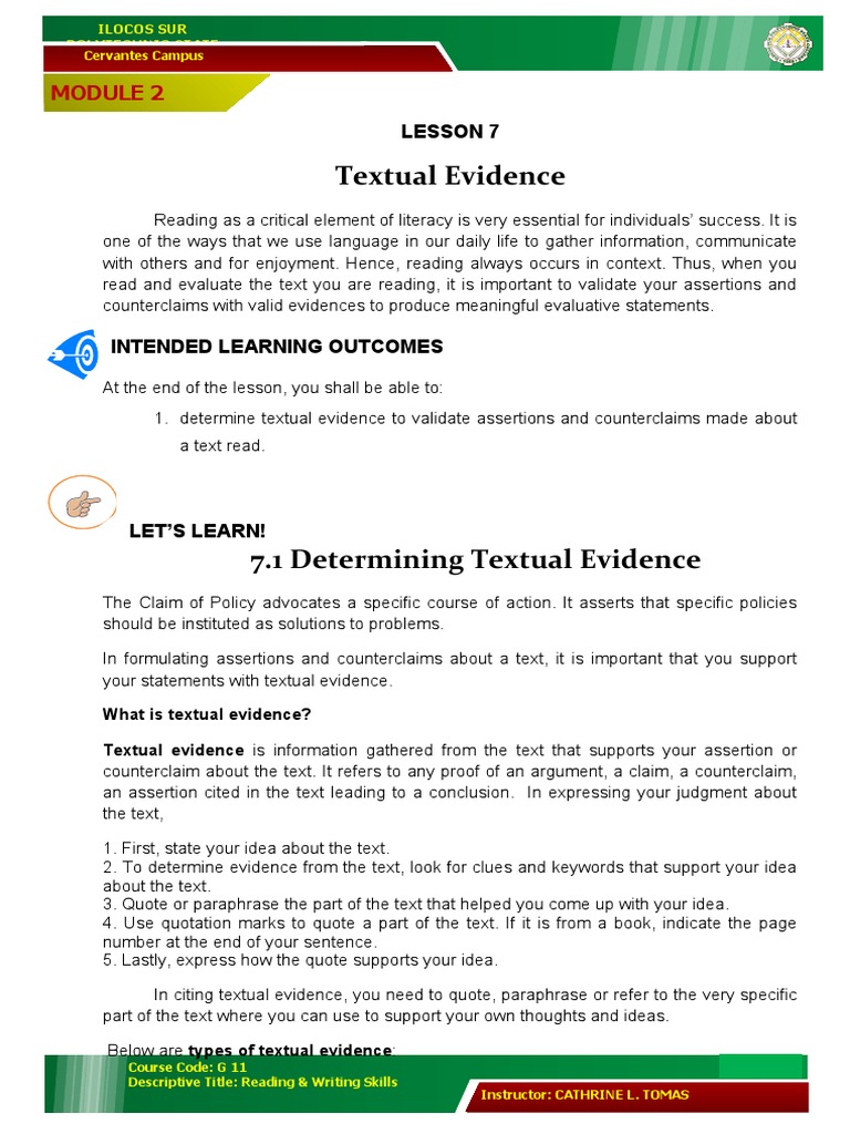 RW Lesson 7 Final | PDF | Cigarette | Evidence