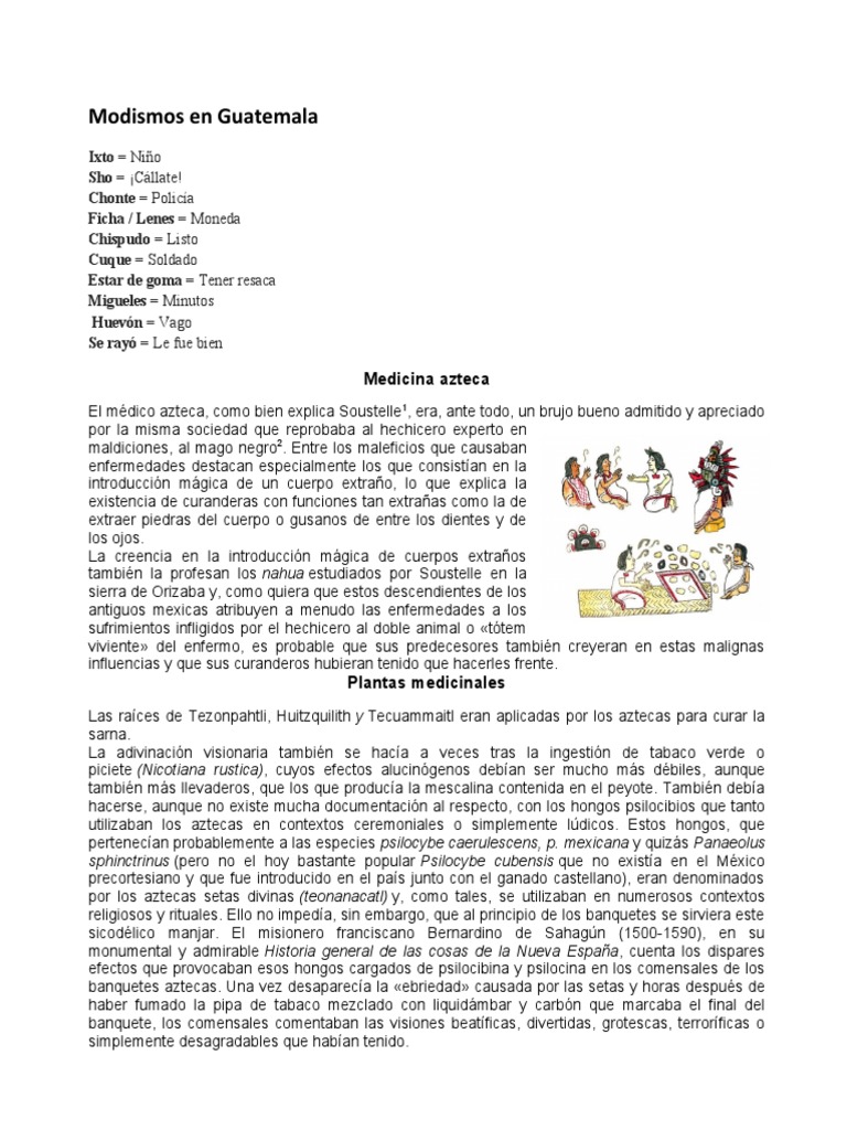 Modismos en Guatemala | PDF