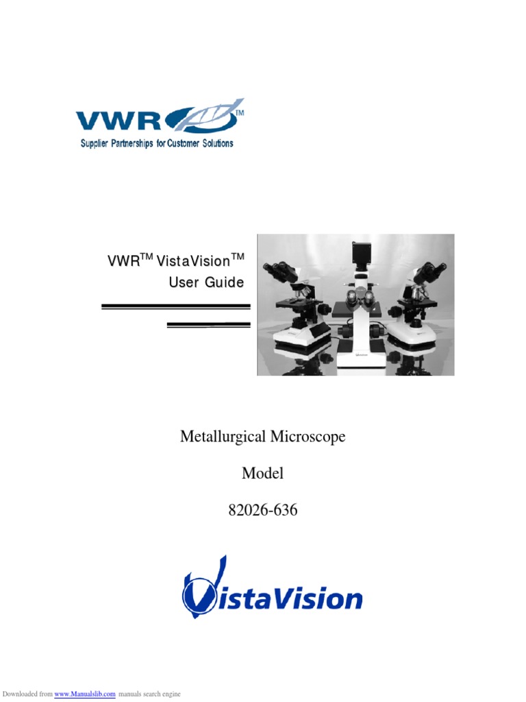 Microscopio VWR | PDF | Camera | Incandescent Light Bulb