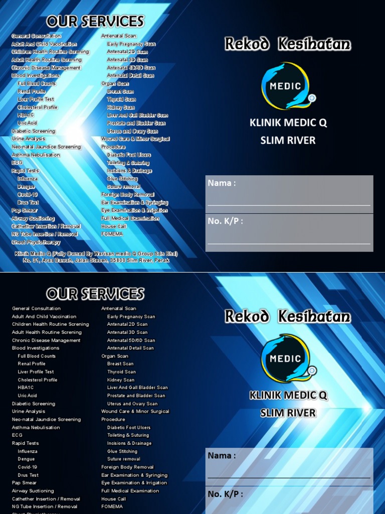 Medical Record Book Design With Services List | PDF | Kidney | Urinary ...