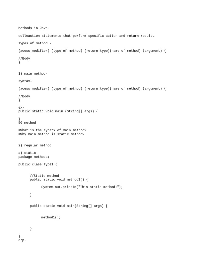 Methods Pdf Class Computer Programming Method Computer Programming