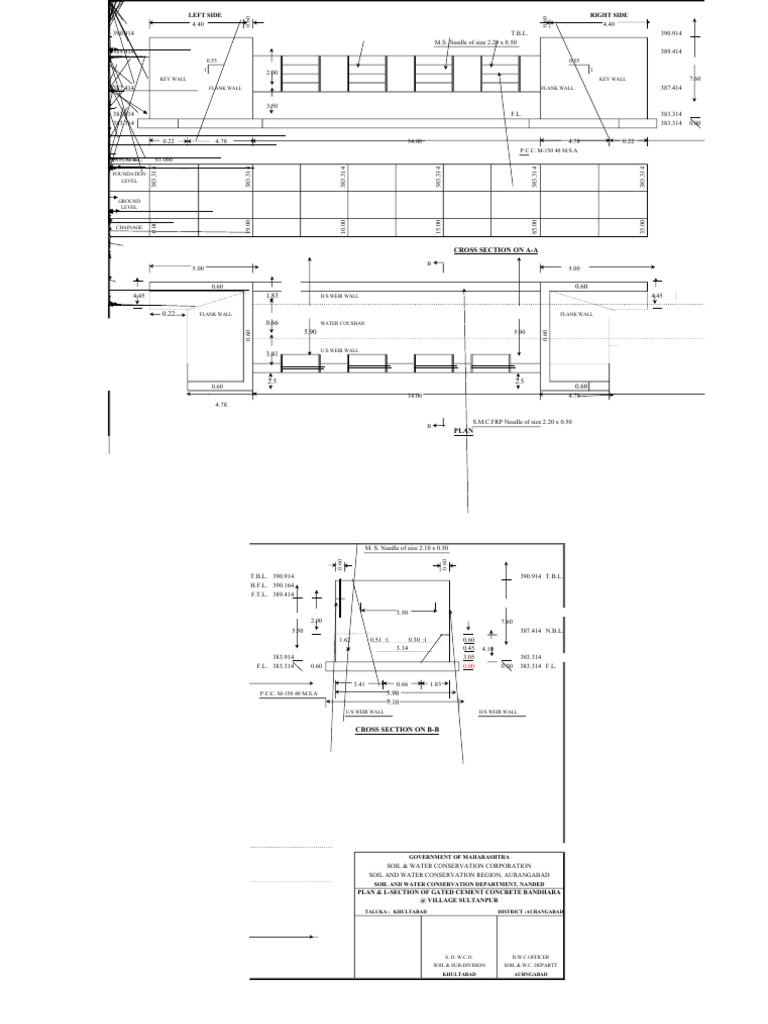 Cross Section On A-A: Key Wall Key Wall Flank Wall Flank Wall | PDF ...