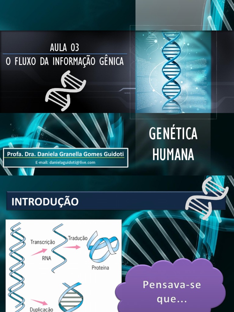 Aula 3 - Fluxo Da Informação Gênica | PDF | Gene | RNA