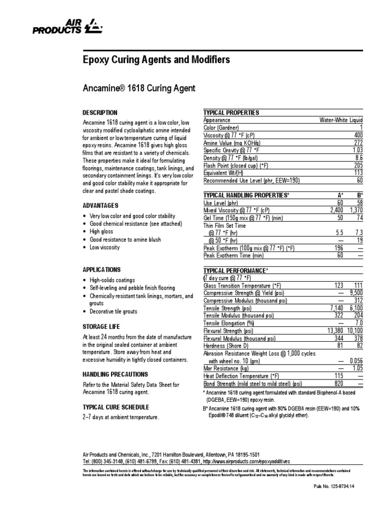 Epoxy Curing Agents and Modifiers | PDF | Epoxy | Building Engineering