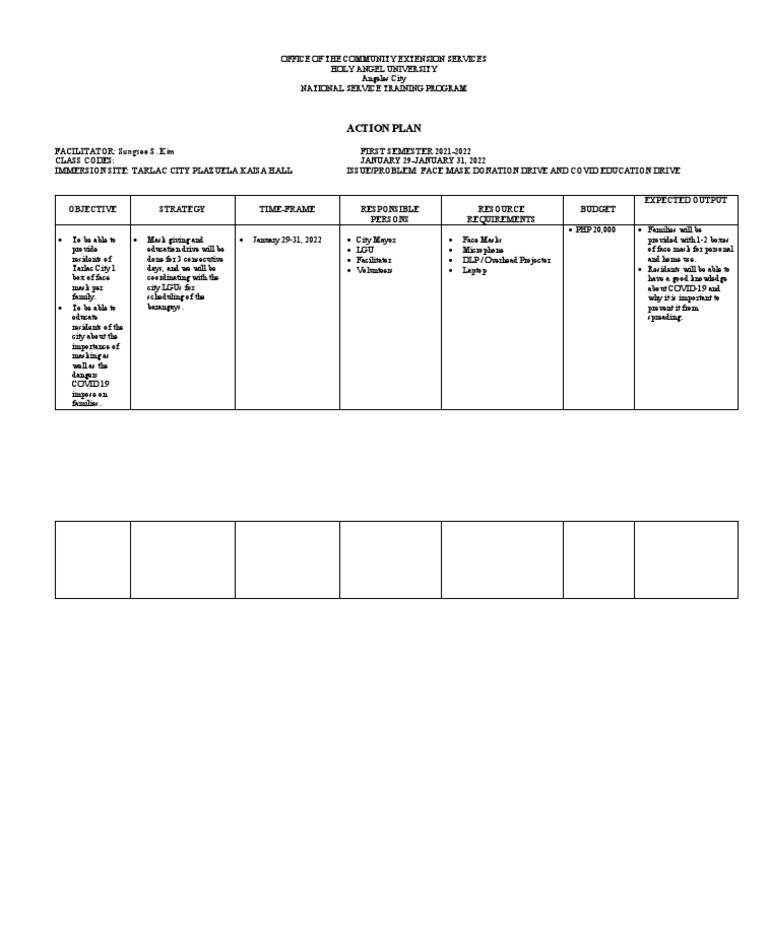 SS - Action Plan | PDF | Computing