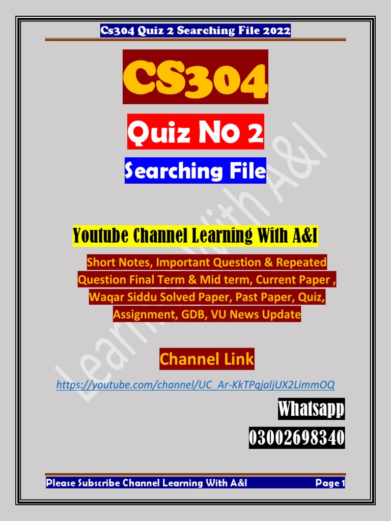 Cs304 Quiz 2 2022 Pdf Class Computer Programming Inheritance Object Oriented Programming 8912