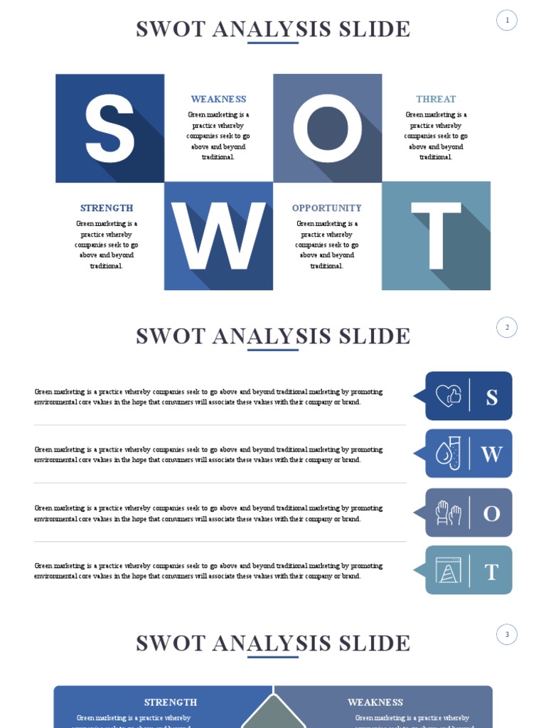 SWOT Analysis Slides Powerpoint Template | PDF | Swot Analysis ...