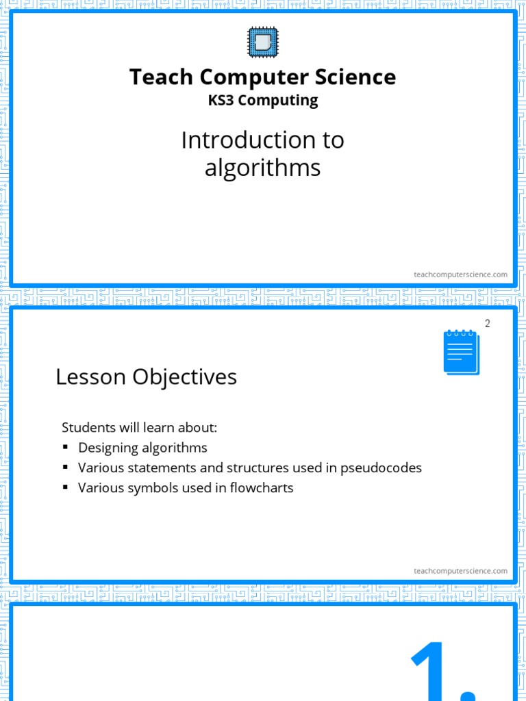KS3 Presentation - 09 Introduction To Algorithms | PDF | Algorithms | Software
