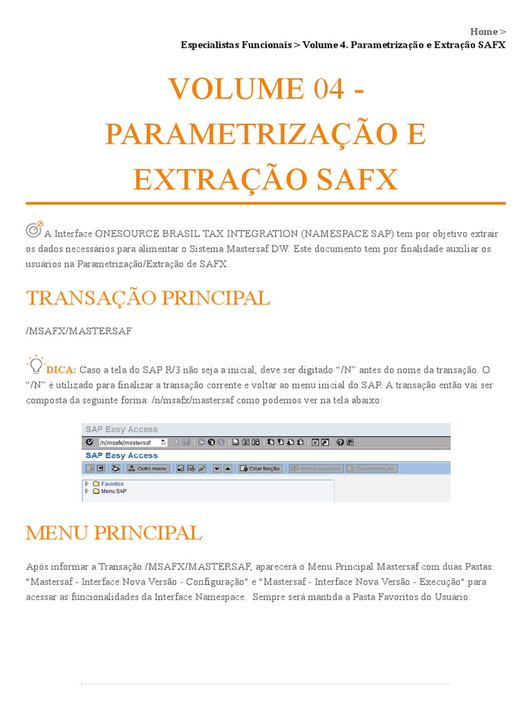 Vol 4 - Parametrizacao e Extracao SAFX | PDF | Contabilidade | Impostos