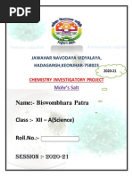 Chemistry Project | PDF | Colloid | Solution