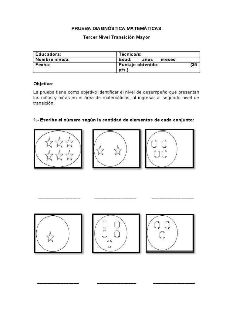 Prueba Diagnóstica Matemáticas | PDF
