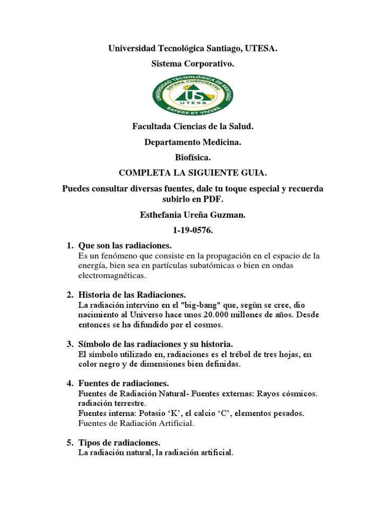 Biofísica de Rayos X y Láser | PDF | Rayo X | Radiación electromagnética