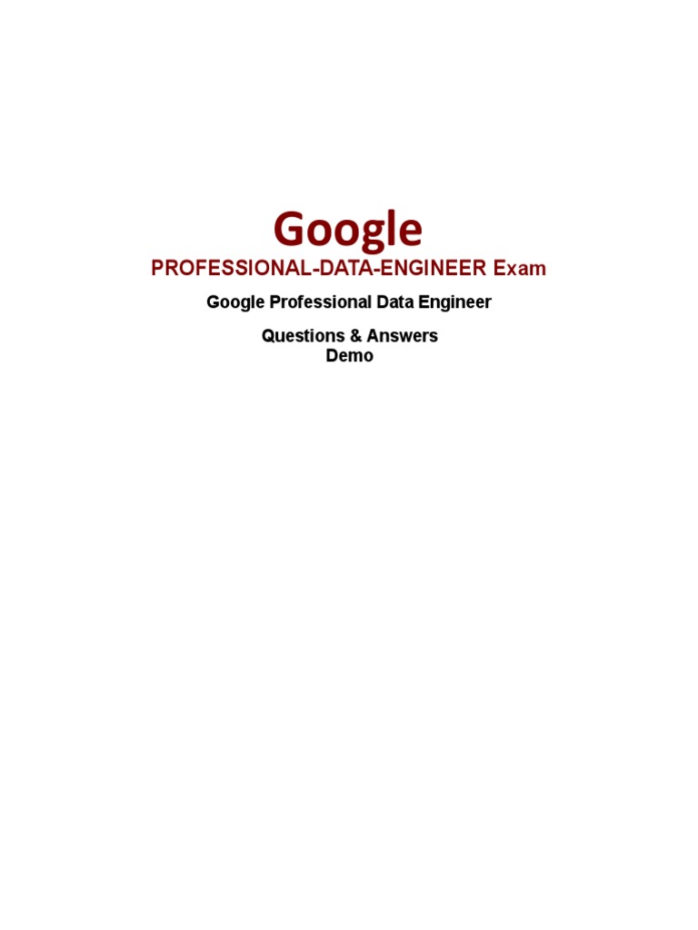 Professional Data Engineer Questions | PDF | Databases | Cache (Computing)