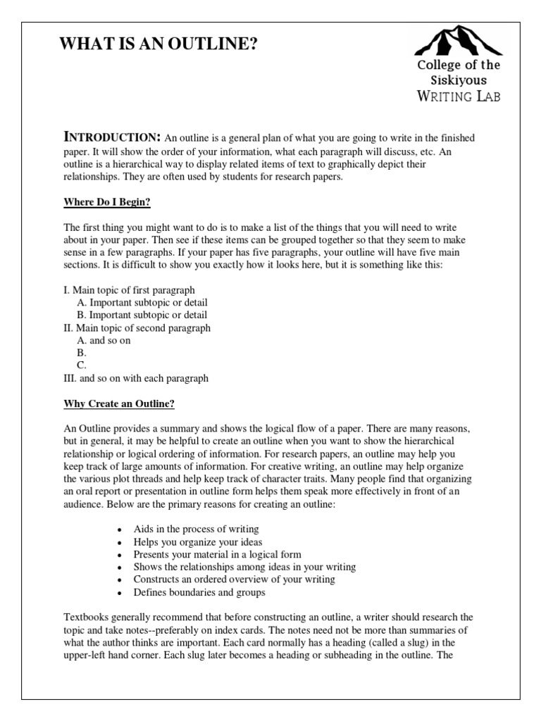 What Is An Outline | PDF | Cognition | Human Communication