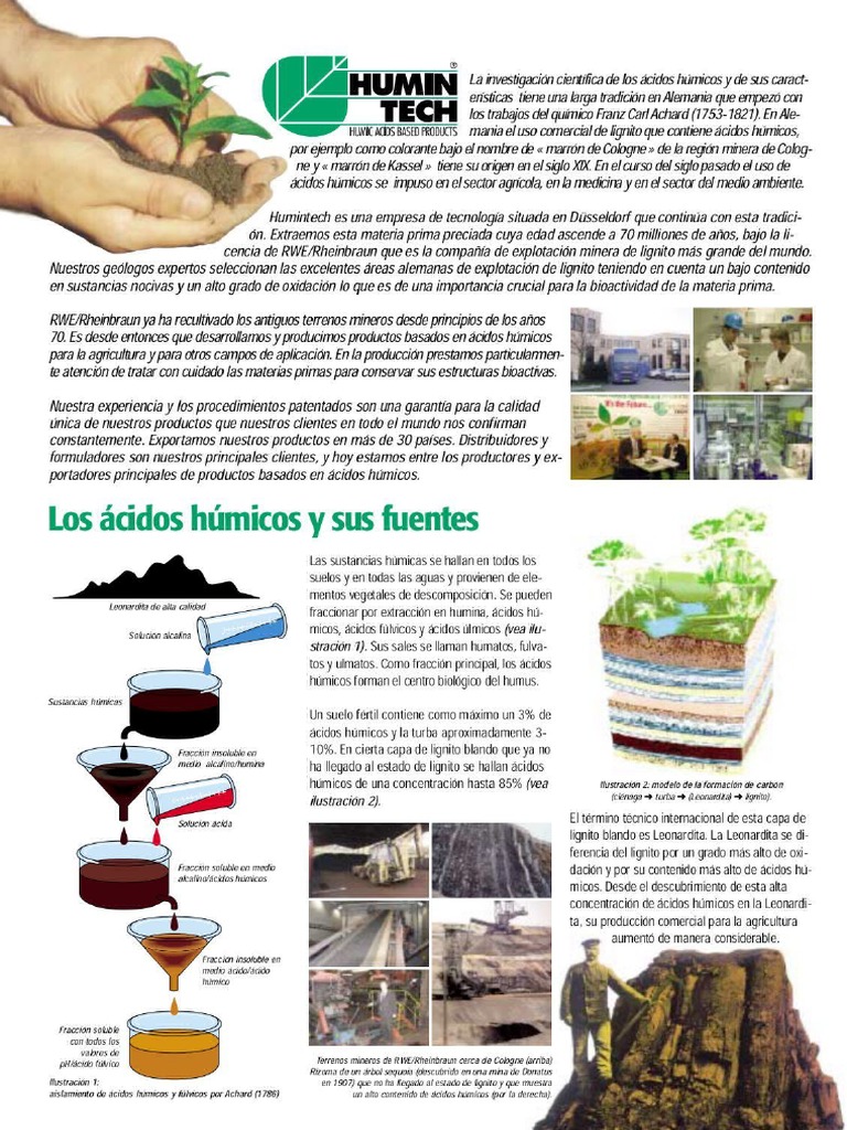 Los Ácidos Húmicos y Sus Fuentes | PDF