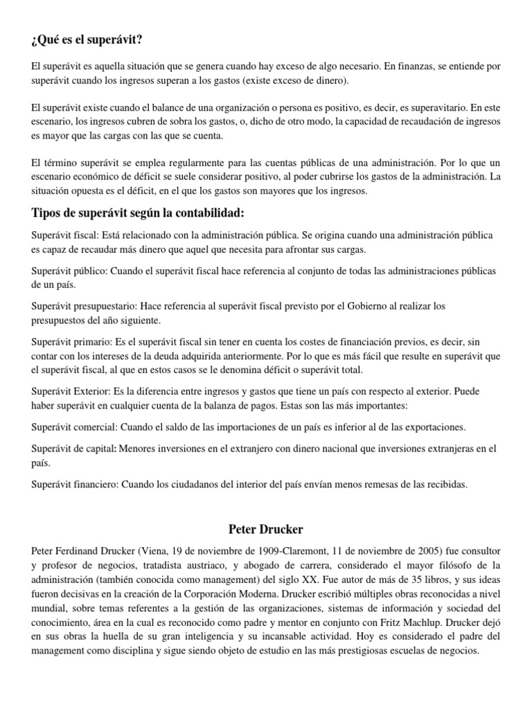 Qué Es El Superávit | PDF | Balance presupuestario del gobierno ...