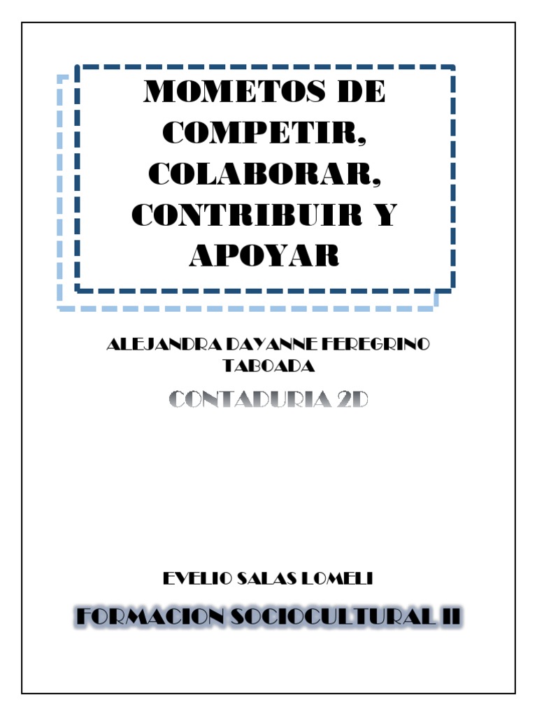 Competir, Colaborar, Aportar y Competir | PDF