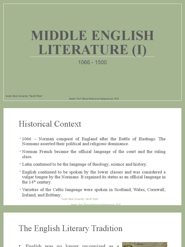 Middle English Literature (I) - Complete | Download Free PDF | Chivalry ...