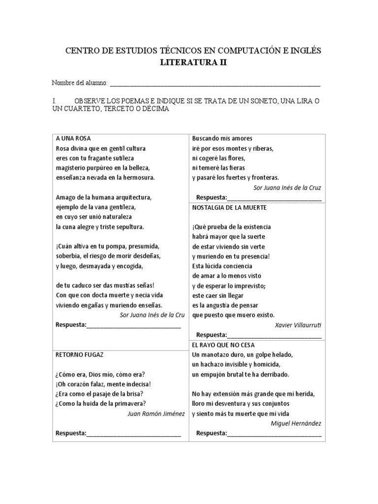 CETEC BACH SÁB 1 4to CUATRI 1er PARCIAL | PDF | Poesía | Libros para ...