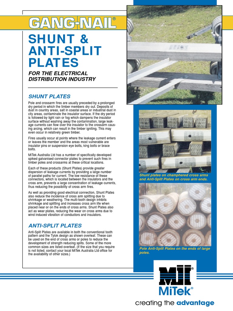 Shunt & Anti-Split Plates: For The Electrical Distribution Industry ...