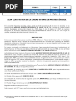 165 - Acta Constitutiva de La Unidad Interna de Proteccion Civil | PDF | Defensa Civil | Gestión ...