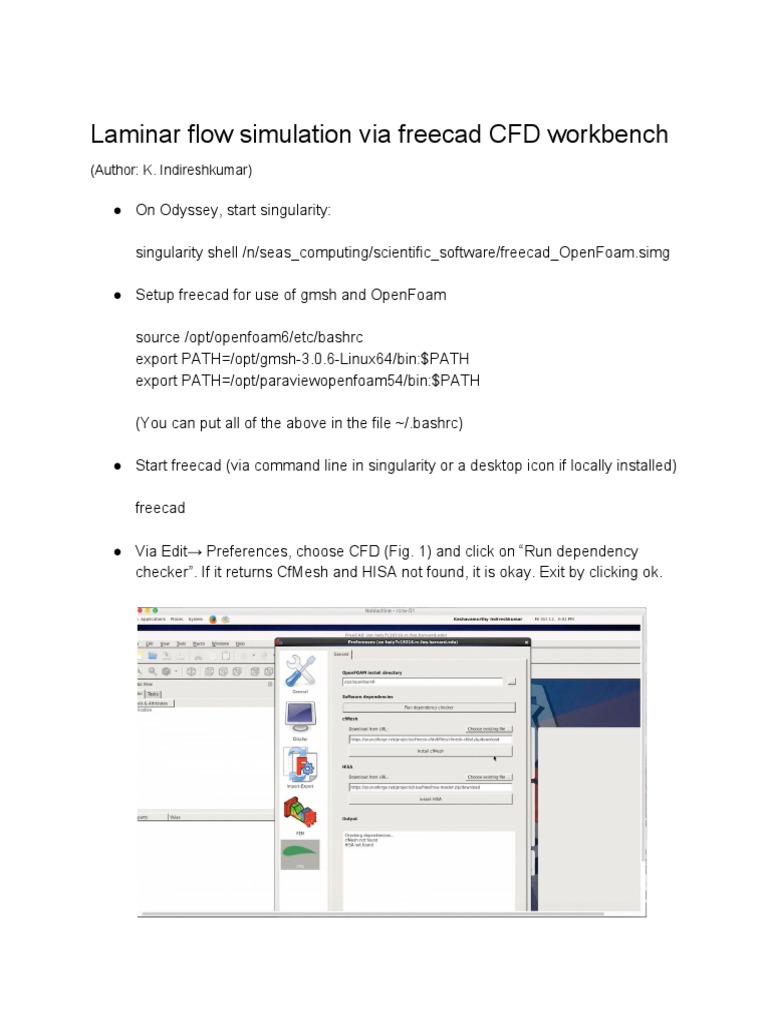 Laminar Flow Simulation in FreeCAD CFD | PDF | Fluid Dynamics ...