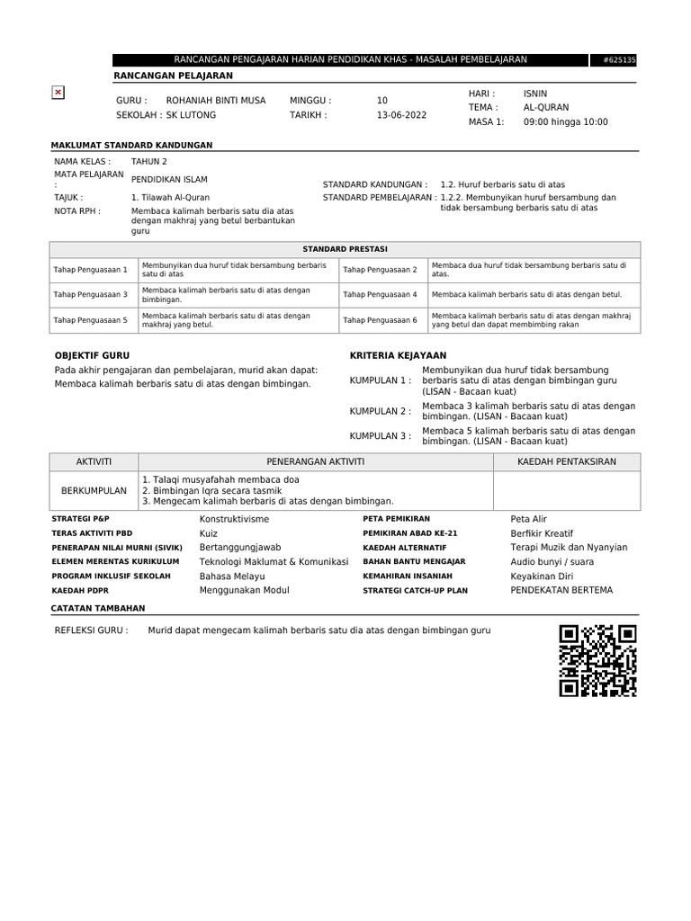 RPH Ppki THN 2 (13 Jun 2022) | PDF