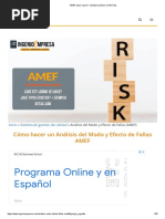 Cómo Hacer Un AMEF Paso A Paso + Ejemplo Práctico Con EXCEL | PDF