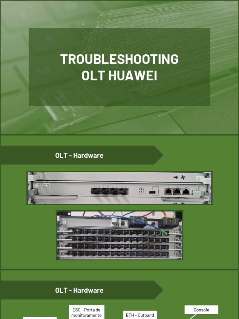 Comandos de Troubleshooting OLT Huawei | PDF | Engenharia Elétrica ...