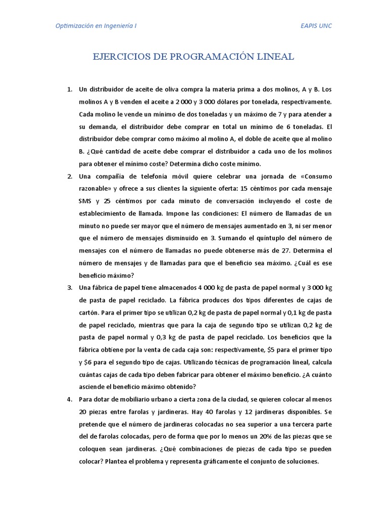 S02 - S03. Práctica de Ejercicios PL | PDF | Papel | Carne