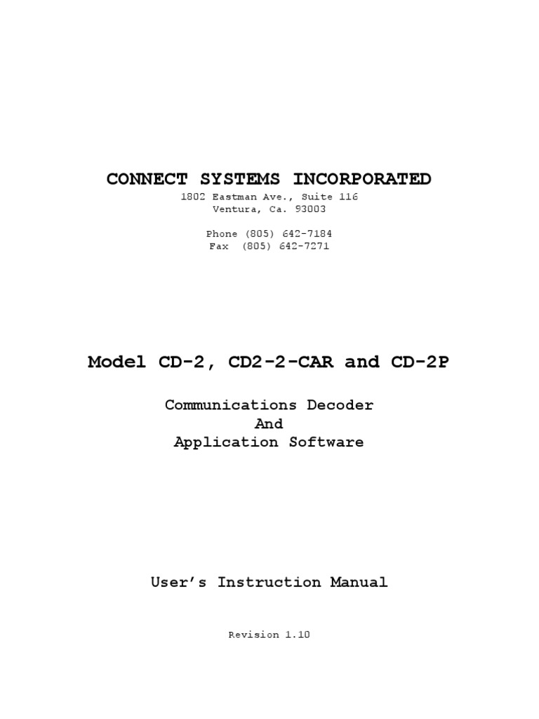 Csi Cd2 Manual | PDF | Implied Warranty | Electrical Engineering