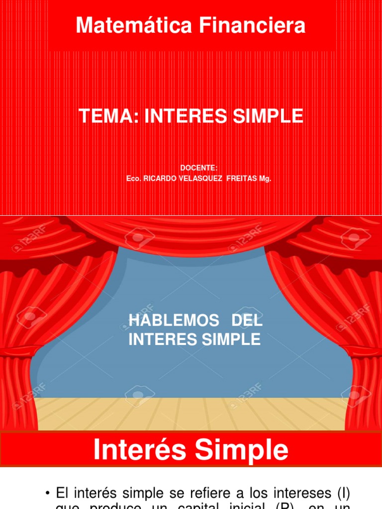 Interés Simple en Matemática Financiera | PDF | Interés | Finanzas ...