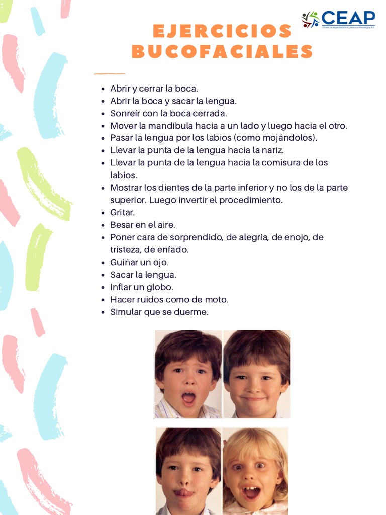 3.1. Ejercicios Bucofaciales para Mejorar El Lenguaje Oral | PDF | Boca ...