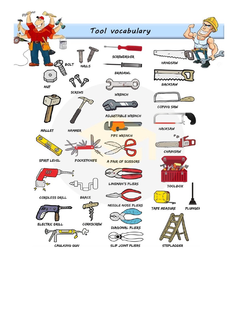 Tools Vocabulary | PDF