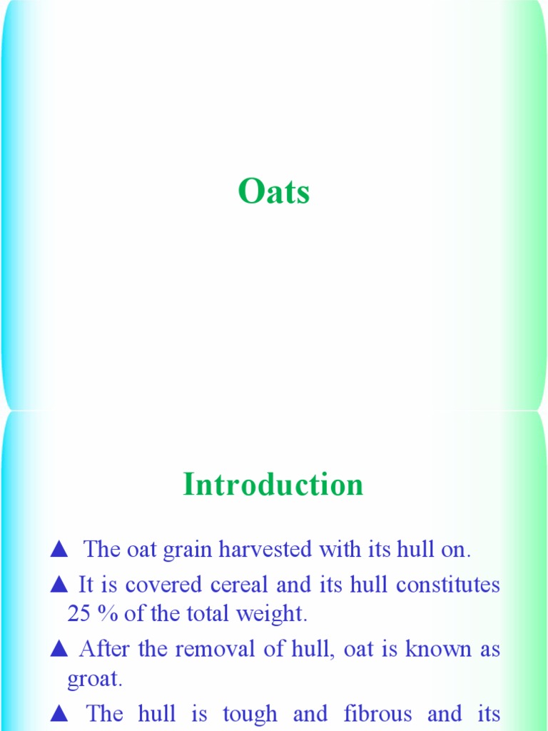 Oats | PDF | Oat | Oatmeal