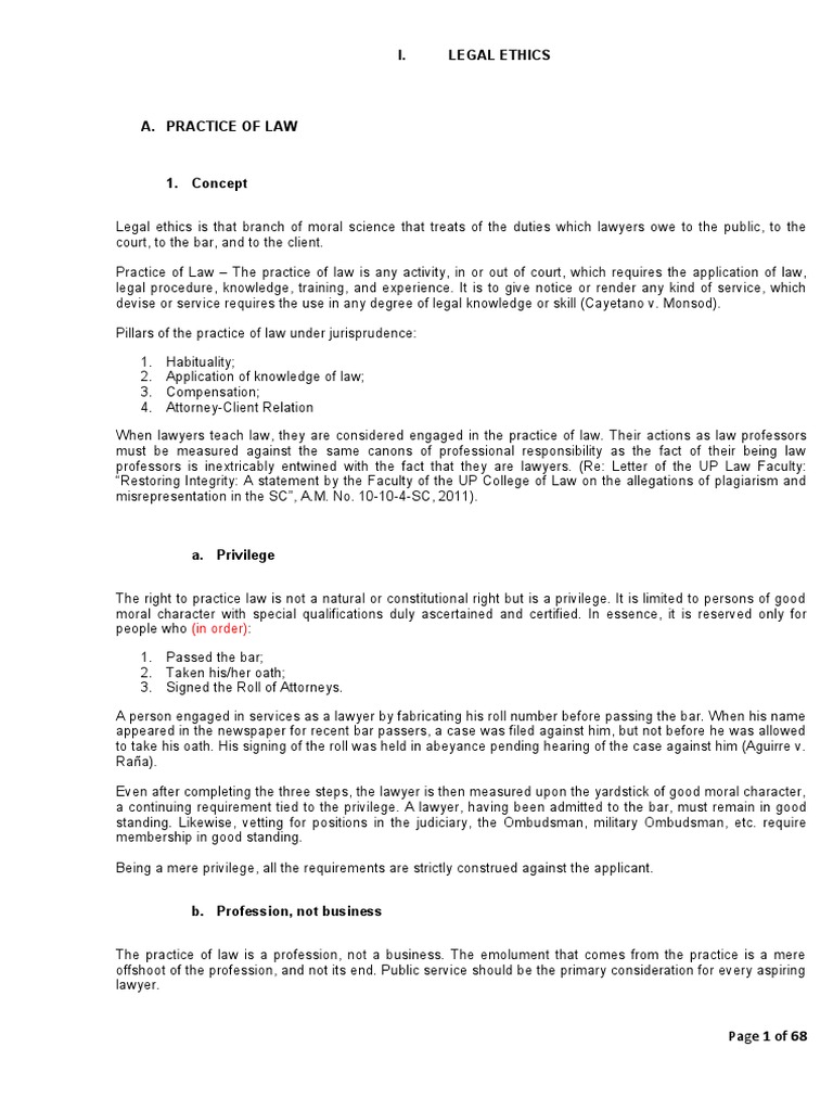Legal and Judicial Ethics and Practical Exercises | PDF | Lawyer ...