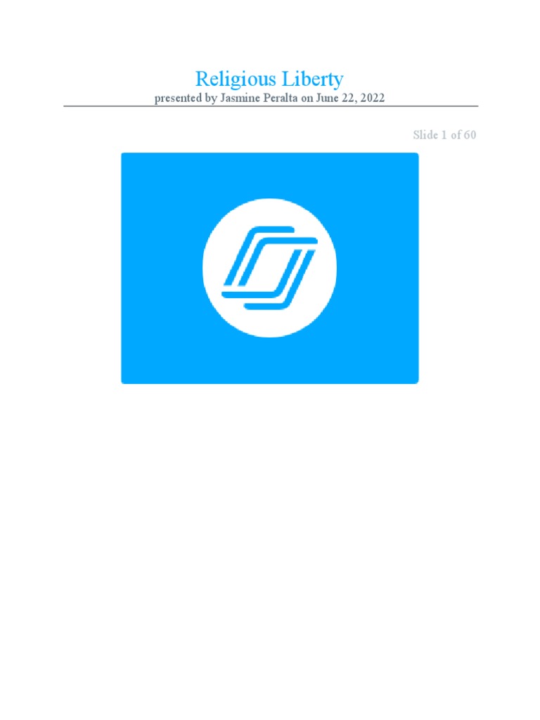 Religious Liberty | PDF | Freedom Of Religion | Separation Of Church ...