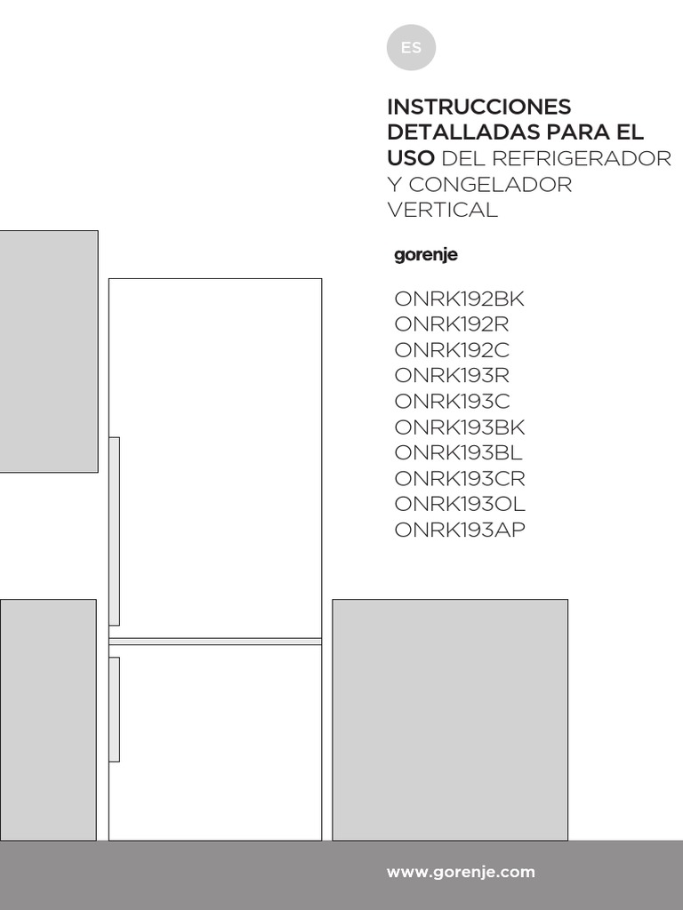 Instrucciones Detalladas para El Uso Del Refrigerador Y Congelador Vertical | PDF | Enchufes y ...