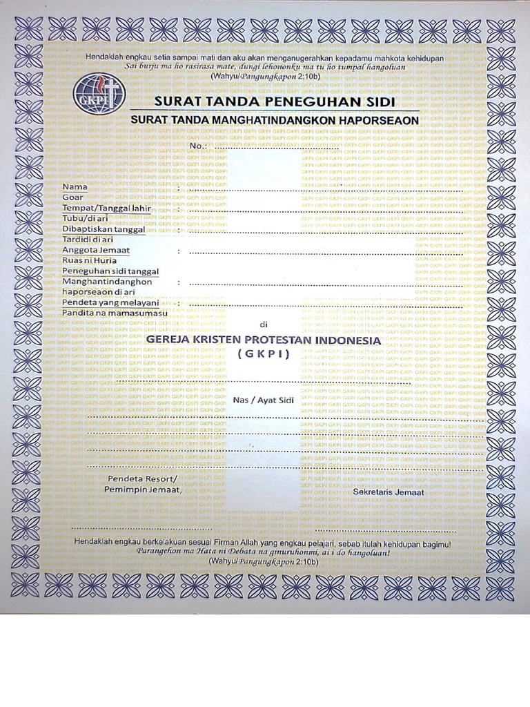 Sertifikat Sidi | PDF