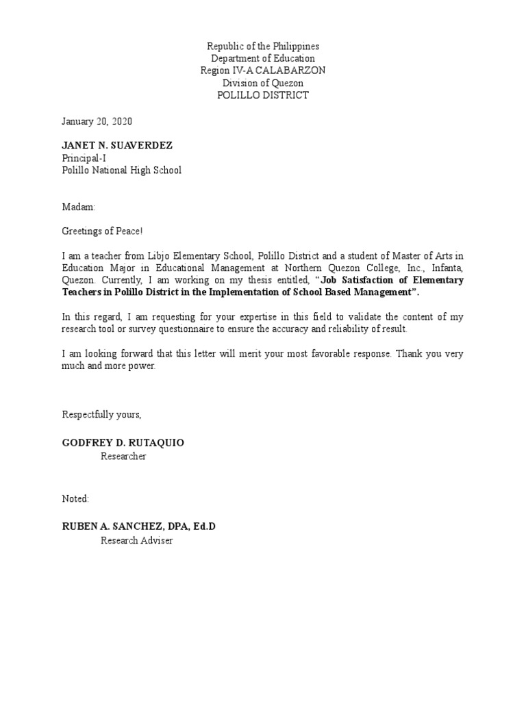 Letter of Request For Validation | PDF