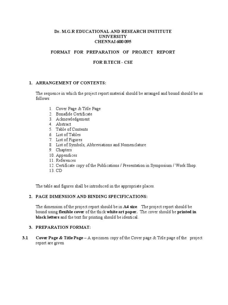 Project Report B.tech CSE | PDF | Specification (Technical Standard) | Computing And Information ...