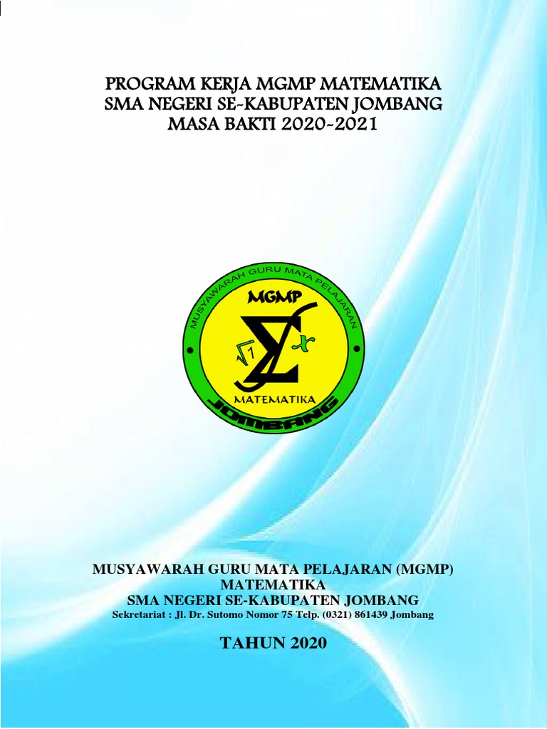 Program Kerja MGMP Matematika Kab Jombang | PDF