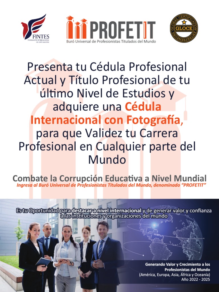 Cédula Profesional Internacional 2024 | PDF | Crecimiento personal y ...