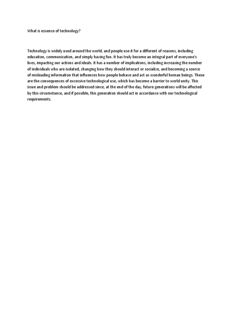 What Is Essence | PDF