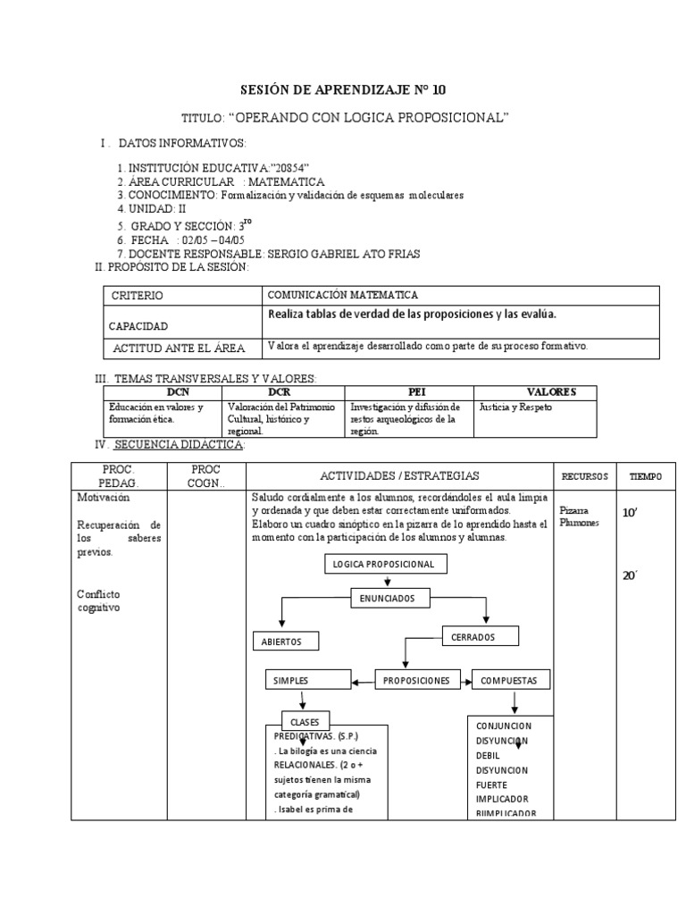 Formalizing and Building Truth Tables: Learning Propositional Logic | PDF | Proposición | Lógica