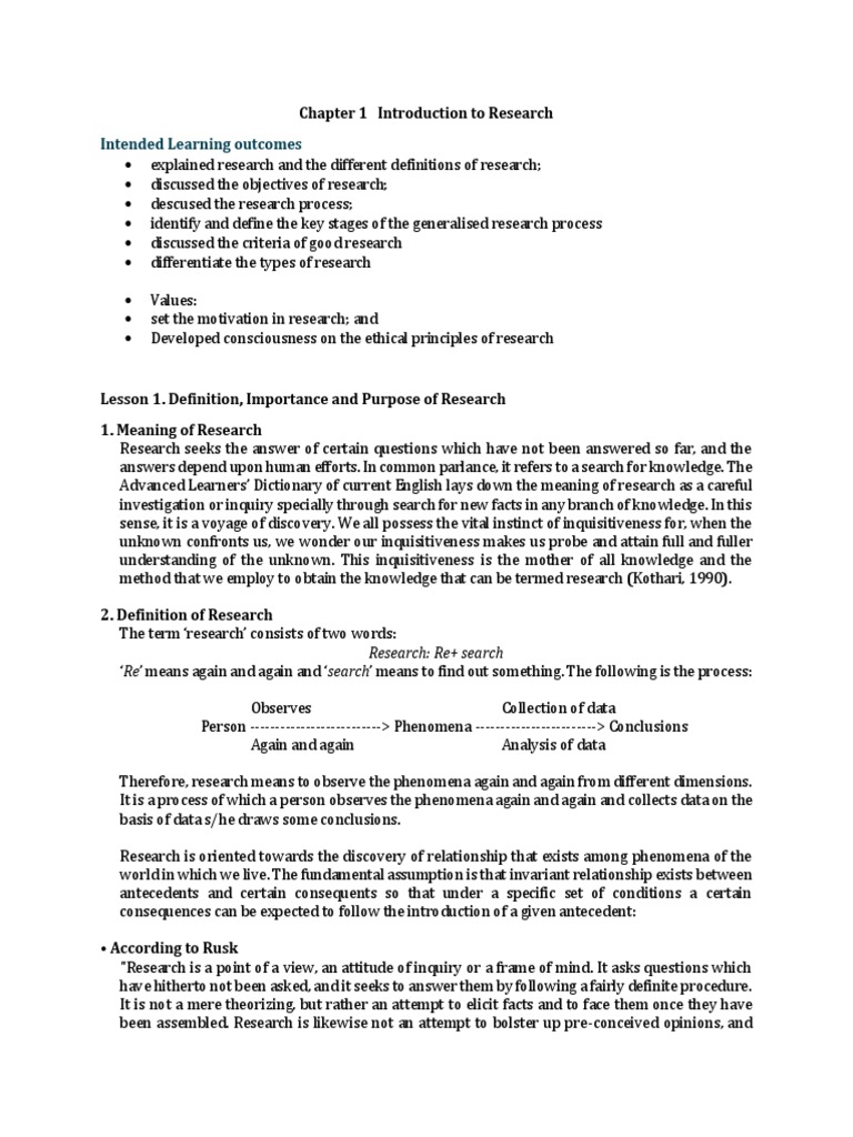 An In-Depth Introduction to the Key Concepts and Stages of the Research ...