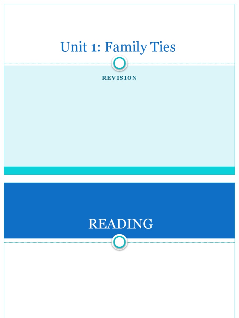 Family Ties Unit 1 Study Guide | PDF | Career & Growth