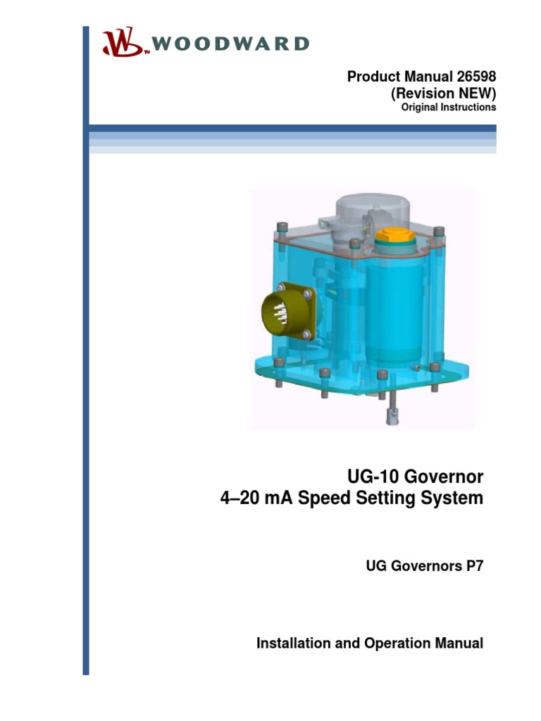 UG-10 Governor 4-20 Ma Speed Setting System: Product Manual 26598 ...