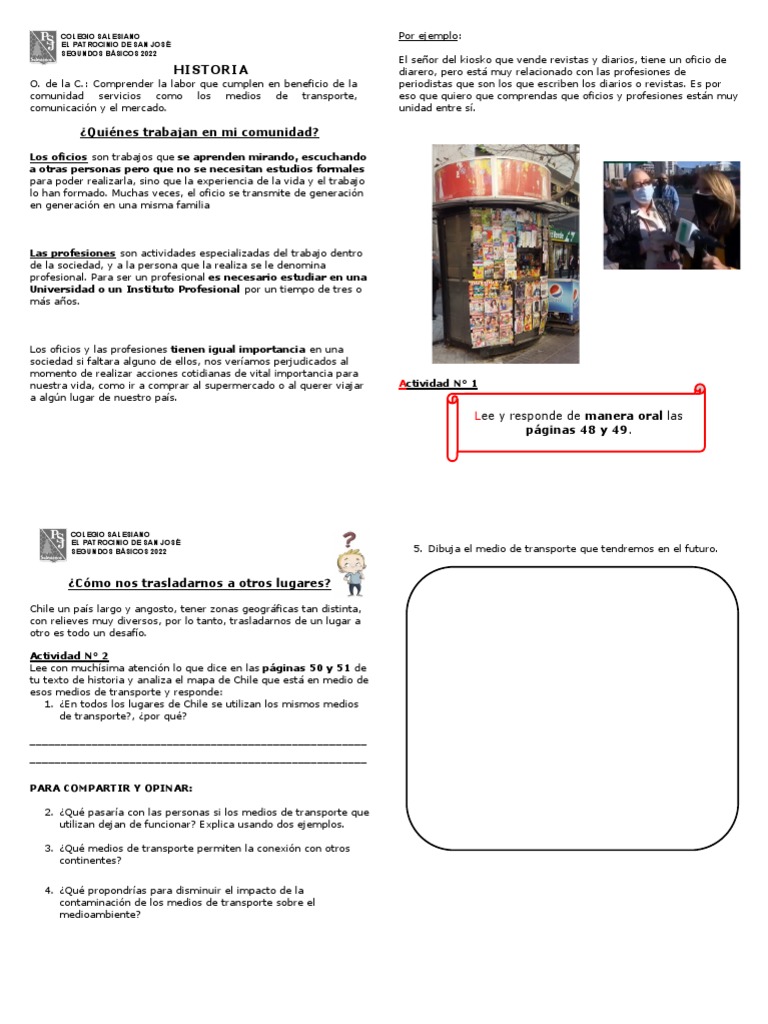 Trabajan en Mi Comunidad | PDF | Transporte