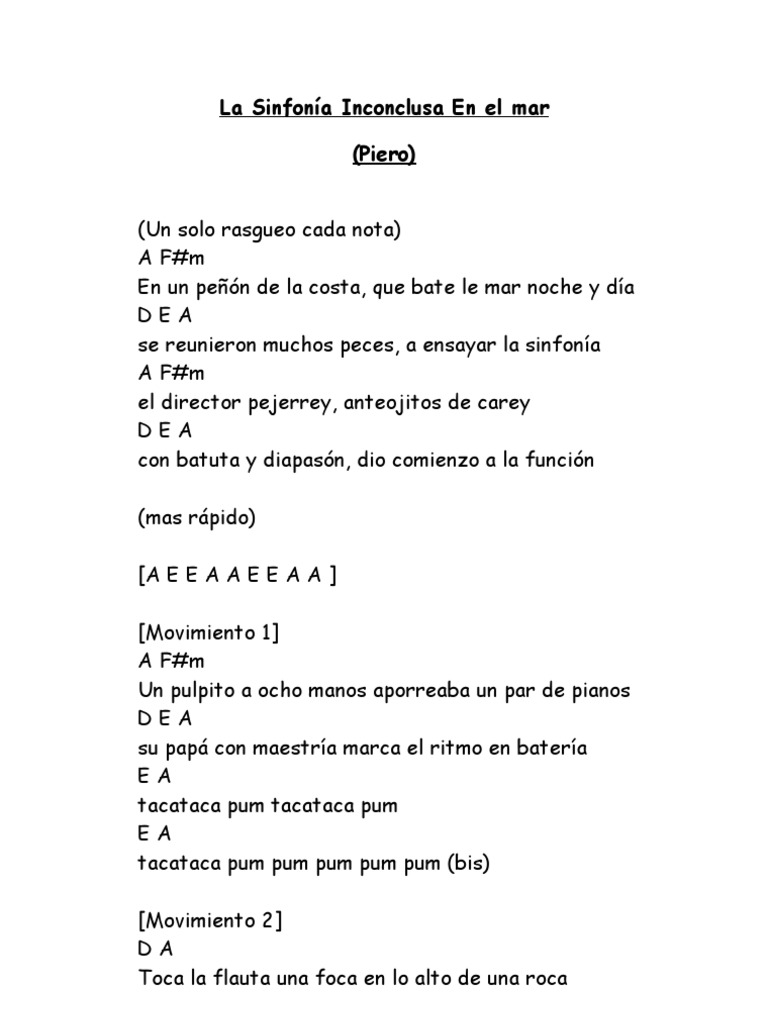 La Sinfonía Inconclusa en El Mar | PDF